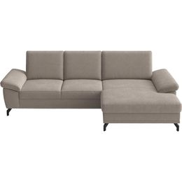 Sit & More sit&more Ecksofa &raquo;Chelsea L-Form, B: 264 cm, mit Armteil-& Sitztiefenverstellung&laquo; optional Schlaffunktion und Bettkasten beige 100% Polyester B/H/T: 