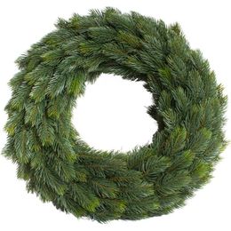 Kunstkranz &raquo;Edel-Adventskranz beidseitig&laquo; gr&uuml;n &Oslash;/H: 52cm x 13cm, 1 Stk.