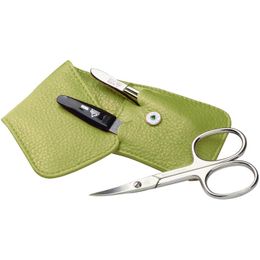 ERBE&reg; Erbe Unisex ERBE Manik&uuml;re-Etui &raquo;Siena&laquo; Hochwertiges Lederetui mit pr&auml;zisen Pflegewerkzeugen f&uuml;r unterwegs. gr&uuml;n B/H/T: 50mm x 100mm x 20mm 3