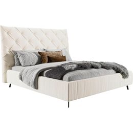 Home Affaire Polsterbett &raquo;Maxime, in 4 Breiten bis 200cm, auch in Leder&laquo; Kopfteilh&ouml;he 143 cm, belastbar bis 280 kg, auch in &Uuml;berl&auml;nge 220cm beige 100%