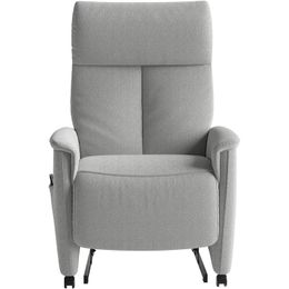 Sit & More sit&more TV-Sessel &raquo;Cremona Comfort&laquo; wahlweise manuell oder elektrischer Funktion mit Akku grau 100% Polyester Chenille, Ergonomie S1,mit 