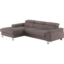 COTTA Ecksofa &raquo;Komaris L-Form, B: 244 cm&laquo; mit Kopfteilverstellung, optional Schlaffunktion, Bettkasten & Licht 94% POLYESTER (PES) 6%POLYAMID (PA) B/H