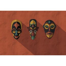 Livingwalls living walls Fototapete &raquo;Walls by Patel Zulu&laquo; glatt Vlies, Wand rot Vlies B/L: 4m x 2,7m