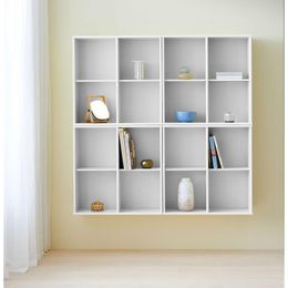 Sideboard &raquo;Mistral, Hochwertig H&auml;ngeregal, B&uuml;cherregal, Wandregal, 4 St&uuml;ck.&laquo; Verstellbar Einlegeb&ouml;den, T:27 cm, anpassungsbar Designm&ouml;bel wei&szlig; 