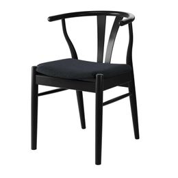 Stuhl &raquo;Freja, Massivholz Stuhl mit gepolstertem Sitz &ndash; komfortabel & robust&laquo; () Massivholz, gepolsterte Sitzfl&auml;che, versch. Farbvarianten schwarz 