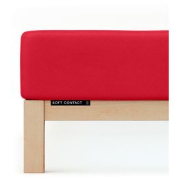 Schlafgut Spannbettlaken &raquo;Soft Contact&laquo; 100% Bio Baumwolle rot Feinbiber, Obermaterial: 100% Baumwolle B/L: 200cm, 1 Stk., Feinbiber, 140-160x200 25cm