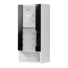 Welltime H&auml;ngeschrank &raquo;Jaca&laquo; Breite 30 cm, mit MDF Hochglanz-Fronten grau Holzwerkstoff, MDF wei&szlig;, B/H/T: 30cm x 64cm x 20cm, T&uuml;ren: 1 Stk.