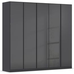 Rauch Dreht&uuml;renschrank &raquo;Monostar&laquo; mit Glasfront sowie umfangreicher Innenausstattung grau Holzwerkstoff B/H/T: 226cm x 210cm x 54cm