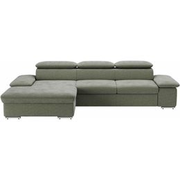Sit & More sit&more Ecksofa &raquo;Valantine L-Form, B: 286 cm&laquo; mit Arm- & Kopfteilverstellung, optional mit Schlaffunktion braun 100% Polyester B/H/T: 286cm x 73cm x 