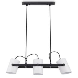 Paco Home Pendelleuchte &raquo;KARL&laquo; E27 mit kompatiblen Dimmer und Leuchtmittel schwarz 3, H: 20,7cm