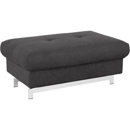 COTTA Hocker &raquo;Chef&laquo; mit edlen Metallf&uuml;&szlig;en grau 100% Polyester B/H/T: 100cm x 46cm x 65cm, Struktur fein