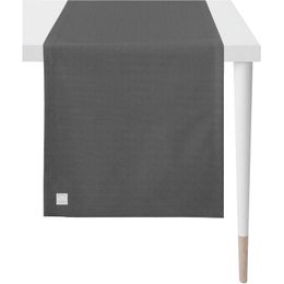 Apelt Tischl&auml;ufer &raquo;3959 Outdoor, Sommerdeko, Sommer&laquo; Panama schwarz Polyester B/L: 46cm x 140cm, 1 Stk., rechteckig