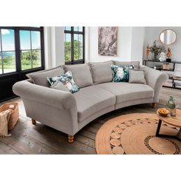 Home Affaire Big-Sofa &raquo;Tassilo geschwungene Formensprache, bequem, Mega Sofa, Breite 350cm&laquo; grau 100% Polyester B/H/T: 350cm x 95cm x 110cm, Chenille-