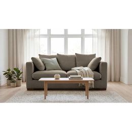 OTTO home 2-Sitzer &raquo;Coray&laquo; extra weich und kuschelig, F&uuml;llung mit Federn und Daunen braun 100% PES B/H/T: 175cm x 80cm x 113cm, Chenille