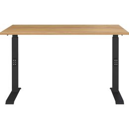 Germania Schreibtisch &raquo;Downey&laquo; h&ouml;henverstellbar von 68-91 cm, verf&uuml;gbar in verschiedenen Breiten braun B/H/T: 120cm x 91cm x 80cm, Gestellfarbe 