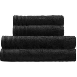Kleine Wolke Handtuch Set &raquo;Royal, 4 St&uuml;ck (2 Handt&uuml;cher 50/100 cm + 2 Duscht&uuml;cher 70/140 cm)&laquo; Set 4 Stk. Frottier Uni Farben, mit Bord&uuml;re, weich, in verschiedenen 
