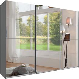 wimex Schwebet&uuml;renschrank &raquo;England&laquo; 3-t&uuml;rig, mit vollverspiegelter Schrankfront, in diversen Breiten grau Holzwerkstoff Graphit, B/H/T: 270cm x 208cm x 65cm