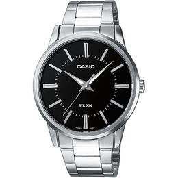 Casio Timeless Collection Herren CASIO TIMELESS COLLECTION Quarzuhr Armbanduhr, Herrenuhr, Damenuhr, analog, Neo-Display, Edelstahlarmband silber 