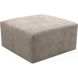 WERK2 Polsterhocker &raquo;Zeus-XL Polsterhocker modern und bequem&laquo; Curvy Trend Hocker mit urbaner Optik braun 100% Polyester B/H/T: 80cm x 41cm x 80cm, 