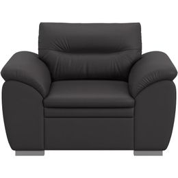 COTTA Sessel &raquo;Leandra&laquo; Polstergarnitur, auch als Set erh&auml;ltlich schwarz Luxus-Microfaser (100% Polyester);NaturLEDER: Bitte beachten Sie, dass 
