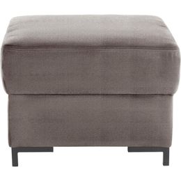 DOMO collection Hocker &raquo;Ledas B/T 62/62cm&laquo; in vielen Farben erh&auml;ltlich grau B/H/T: 62cm x 42cm x 62cm, Struktur fein
