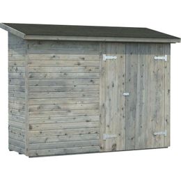 Palmako Ger&auml;tehaus &raquo;Leif&laquo; grau grau Massivholz Einheitsgr&ouml;&szlig;e