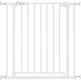 hauck T&uuml;rschutzgitter &raquo;Open N Stop 2, White&laquo; auch als Treppenschutzgitter verwendbar; 75-80 cm, erweiterbar wei&szlig; B/H/T: 75cm x 77cm x 1,5cm T&uuml;rschutzgitter