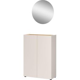 Germania Garderoben-Set &raquo;Alviano&laquo; 2 Stk. tlg. braun Glas, Holzwerkstoff B/H/T: 74cmcm x 200cmcm x 33cmcm, ohne Garderobenpaneel