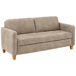 Home Affaire 2,5-Sitzer &raquo;Earl&laquo; beige Struktur fein (100% Polyester);Luxus-Microfaser ALTARA NUBUCK (100% Polyester);Luxus-Microfaser in Lederoptik (