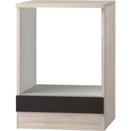 Optifit Herdumbauschrank &raquo;Faro&laquo;, Breite 60 cm grau akaziefarben, B/H/T: 60cm x 84,8cm x 60cm