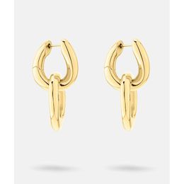 Liebeskind Berlin Damen Paar Creolen &raquo;Schmuck Geschenk Edelstahl Ohrringe The Organic&laquo; Einh&auml;nger abnehmbar gold Edelstahl