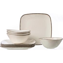 Ritzenhoff & Breker Tafelservice &raquo;Geschirr-Set CASA&laquo; Teller Set, Vintage Look, 8 Teile, f&uuml;r 4 Personen beige Porzellan 8 Stk.