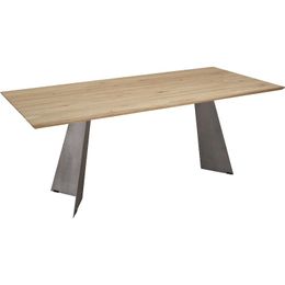 K+w Komfort & Wohnen K+W Komfort & Wohnen Esstisch &raquo;5252&laquo; Wildeiche natur oder bianco, Untergestell in Metall, 3 Breiten w&auml;hlbar braun B/H/T: 180cm x 75cm x 90cm