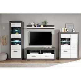 Home Affaire Wohnwand &raquo;Etero&laquo; Set, 4 Stk. tlg. grau B/H/T: 335cmcm