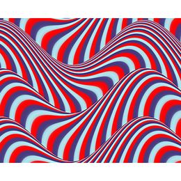 papermoon Fototapete &raquo;Op Art Flie&szlig;ende Streifen&laquo; bunt Vlies B/L: 3m x 2,2m, Rollen: 1