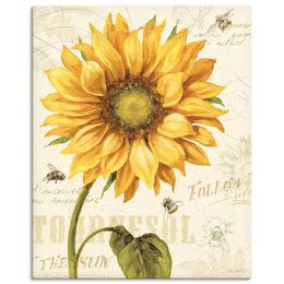 Artland Wandbild &raquo;Under the Sun I&laquo; Blumenbilder 1 Stk. tlg. als Alubild, Leinwandbild, Poster, Wandaufkleber in verschied. Gr&ouml;&szlig;en gelb Leinwand B/H/T: 90cm x 