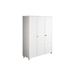 OTTO home Kleiderschrank &raquo;Juventus, Dreht&uuml;renschrank, Schrank&laquo; mit 3 T&uuml;ren, 143 cm breit, aus massiver Kiefer, FSC -zertifiziert wei&szlig; Massivholz B/H/T