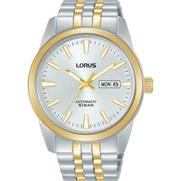 Lorus Herren Lorus Automatikuhr Armbanduhr, Herrenuhr, Mechanische Uhr, Edelstahlarmband, analog, Tag gold Einheitsgr&ouml;&szlig;e