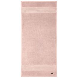 Lacoste Handtuch &raquo;LLECROCO&laquo; mit Label-Applikationen rosa Frottier, Obermaterial: 100% Baumwolle B/L: 50cmx100cm, 1 Stk., Frottier