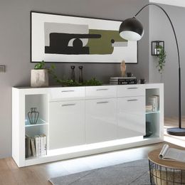 Home Affaire Sideboard &raquo;MERAN&laquo; Breite ca. 198 cm wei&szlig; B/H/T: 198cm x 83cm x 43cm, 3 Stk., 3 Stk.