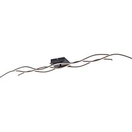 JUST LIGHT Deckenleuchte &raquo;WAVE&laquo; LED-Board 1 Stk. Warmwei&szlig; Deckenlampe schwarz 3, H: 9cm, 1 Stk.