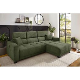 Jockenh&ouml;fer Ecksofa &raquo;Cremona L-Form, B: 263 cm, mit 30 cm elektr. Sitztiefenverstellung&laquo; 140kg Belastbarkeit je Sitz, Kopfteilverstellung & USB-Anschluss Korpus: 