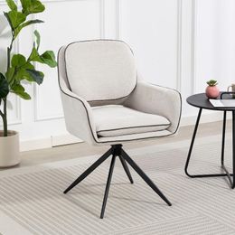 Duo Collection Esszimmerstuhl &raquo;Esra&laquo; (Set) 2 Stk.drehbar, extra Polsterung im Sitzbereich schwarz B/H/T: 59cm x 91cm x 64cm, 2 Stk., Webstoff