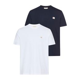 Calvin Klein Jeans Herren T-Shirt &raquo;SS BADGE TEE 2 PACK&laquo; Packung, 2er-Pack, 2 Stk. Mit Rundhalsausschnitt wei&szlig; XL