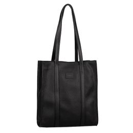 Gabor Damen Shopper &raquo;Elfie&laquo; aus fein genarbtem, glattem Kunstleder und mit einem Logo Rubber Patch schwarz B/H/T: 30cm x 33cm x 9,5cm