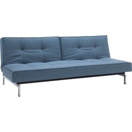INNOVATION LIVING Schlafsofa &raquo;Splitback, R&uuml;ckenlehnen einzeln verstellbar, mit Federkern&laquo; mit chromgl&auml;nzenden Beinen, in skandinavischen Design blau 