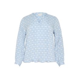 Kaffe Curve Bluse 'KCDiana' Damen Gr&ouml;&szlig;e L/XL himmelblau / wei&szlig;
