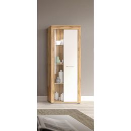 OTTO home Vitrine &raquo;AOSTA, H&ouml;he 159 cm, 1 T&uuml;r (li/re), 2 Glasb&ouml;den, 4 F&auml;cher&laquo; in verschiedenen Farbausf&uuml;hrungen, individuell kombinierbar, Standvitrine