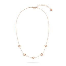 s.Oliver Damen s.Oliver Kette mit Anh&auml;nger &raquo;Flower, Bl&uuml;ten-Design&laquo; mit Perle (imitiert) rosa Edelstahl Perlen, L: 45 B: 7,6mm