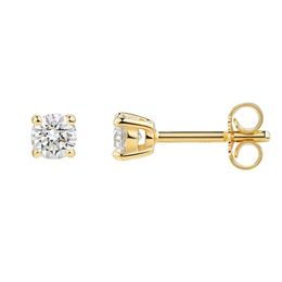 Firetti Damen Paar Ohrstecker &raquo;Schmuck Geschenk Silber 925 Ohrschmuck Ohrringe Solit&auml;r Lab Grown&laquo; mit Brillanten gold 5mm, 0,4 SI = kleine Einschl&uuml;sse